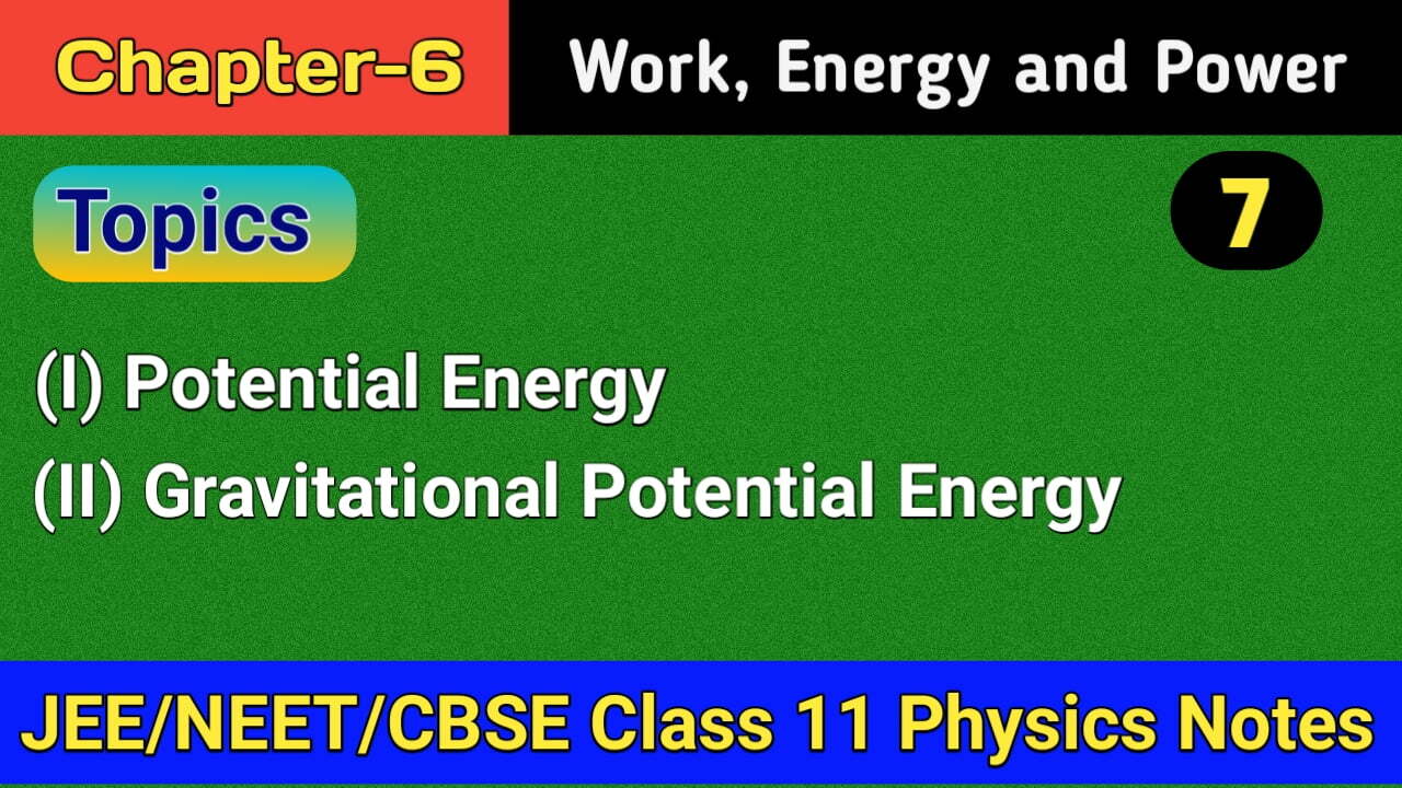 Potential Energy » Maths And Physics With Pandey Sir