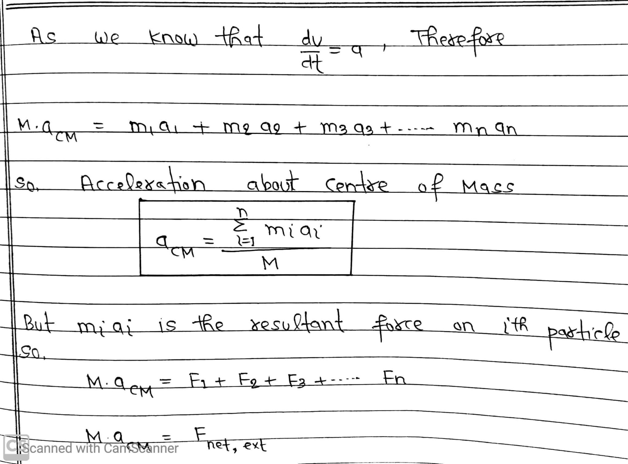 Motion Of Centre Of Mass » Maths And Physics With Pandey Sir