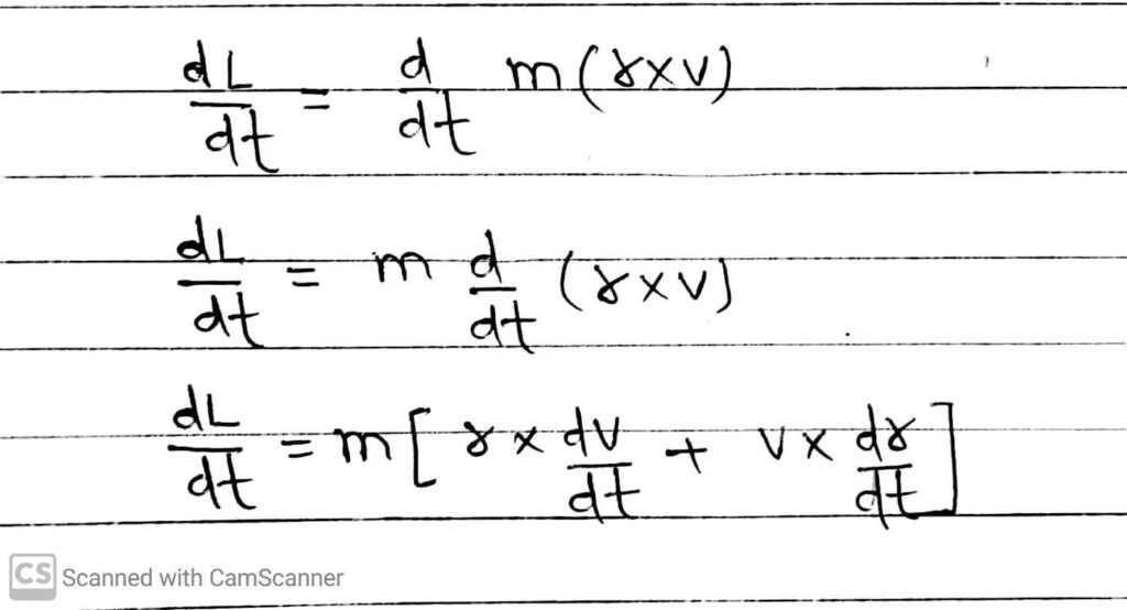 Relation Between Torque And Angular Momentum » Maths And Physics With Pandey Sir