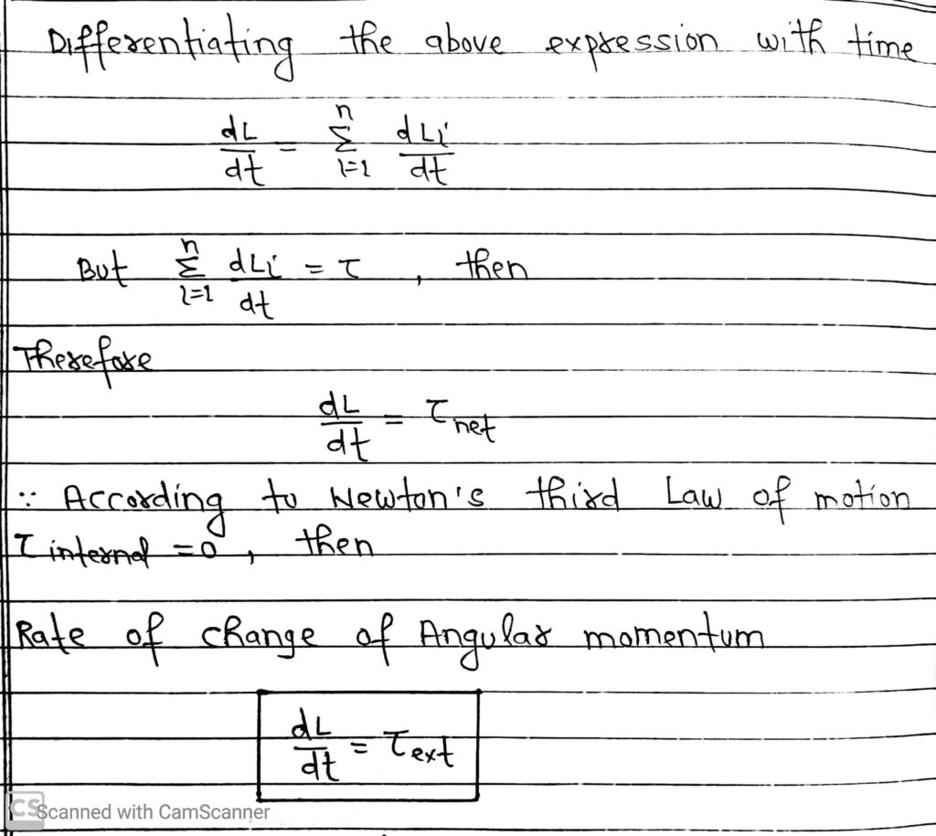Torque And Angular Momentum For A System Of Particles » Maths And Physics With Pandey Sir