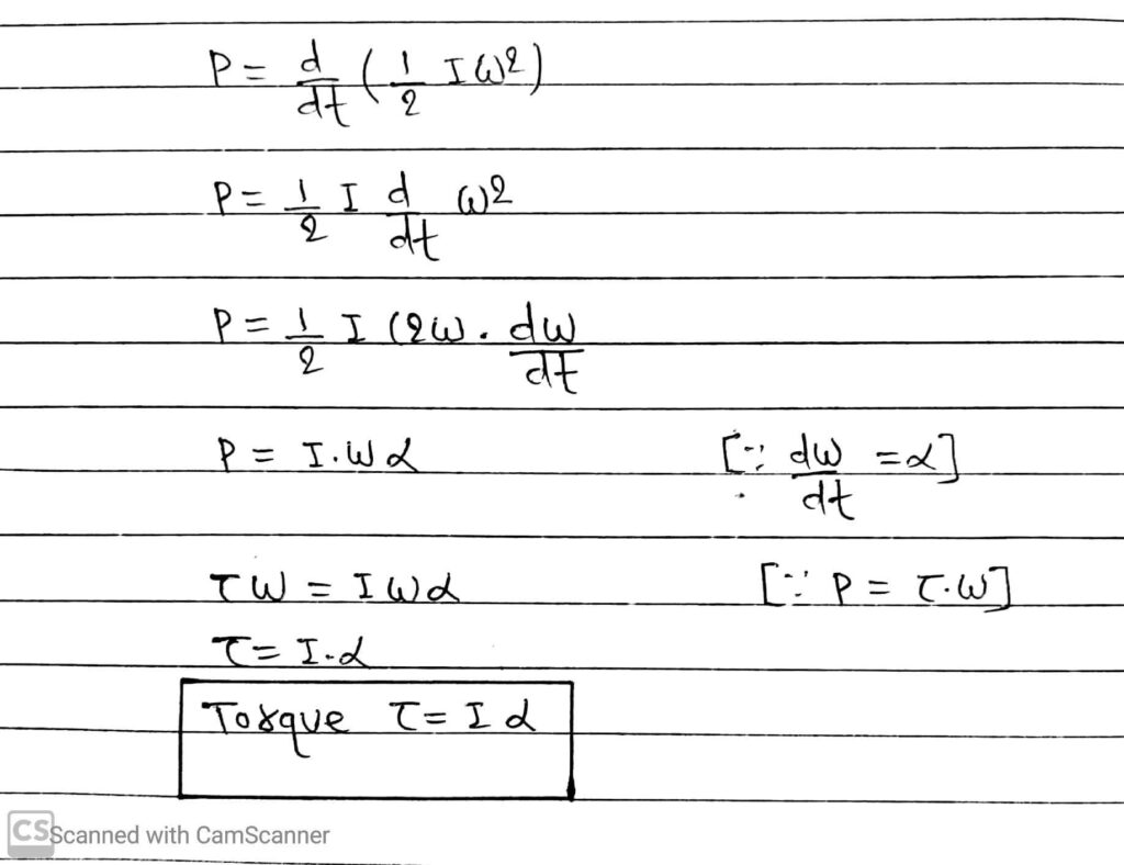 Relation Between Torque And Moment Of Inertia Maths And Physics With