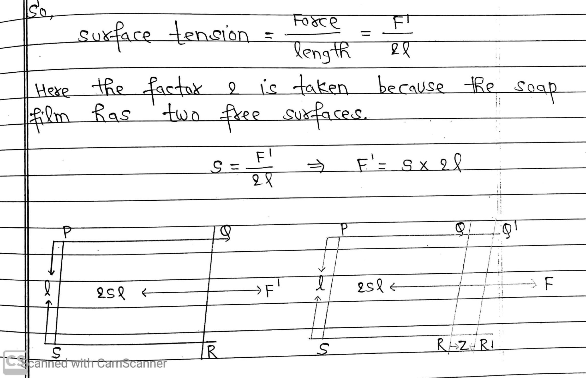 Relation Between Surface Energy And Surface Tension » Maths And Physics With Pandey Sir